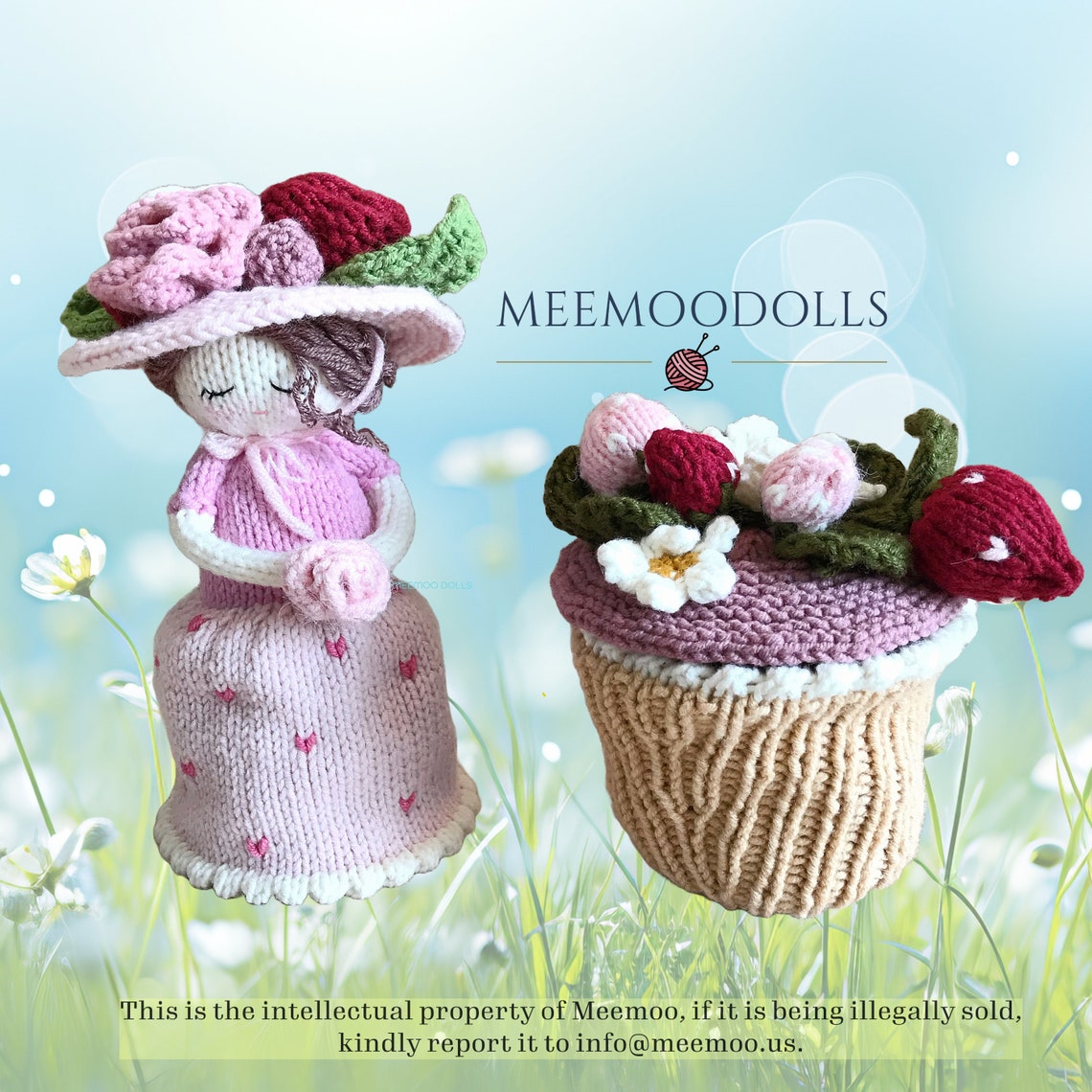 The Lady Cupcake Dolls Knitting Pattern – meemoodolls